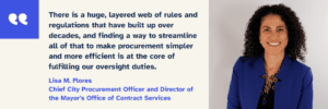 A Conversation with Lisa M. Flores, Mayor's Office of Contract Services ...